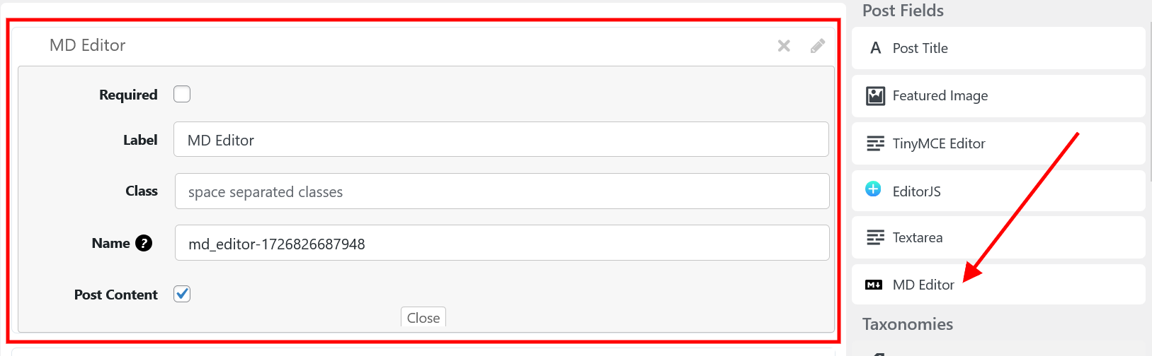 MD Editor - WP Front User Submit